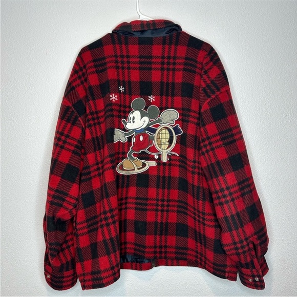 Disney | Shirts | Vintage Disney Store Mickey Mouse Flannel Shacket ...